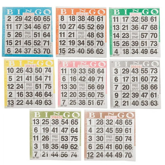 Bingo Game Paper Sheets