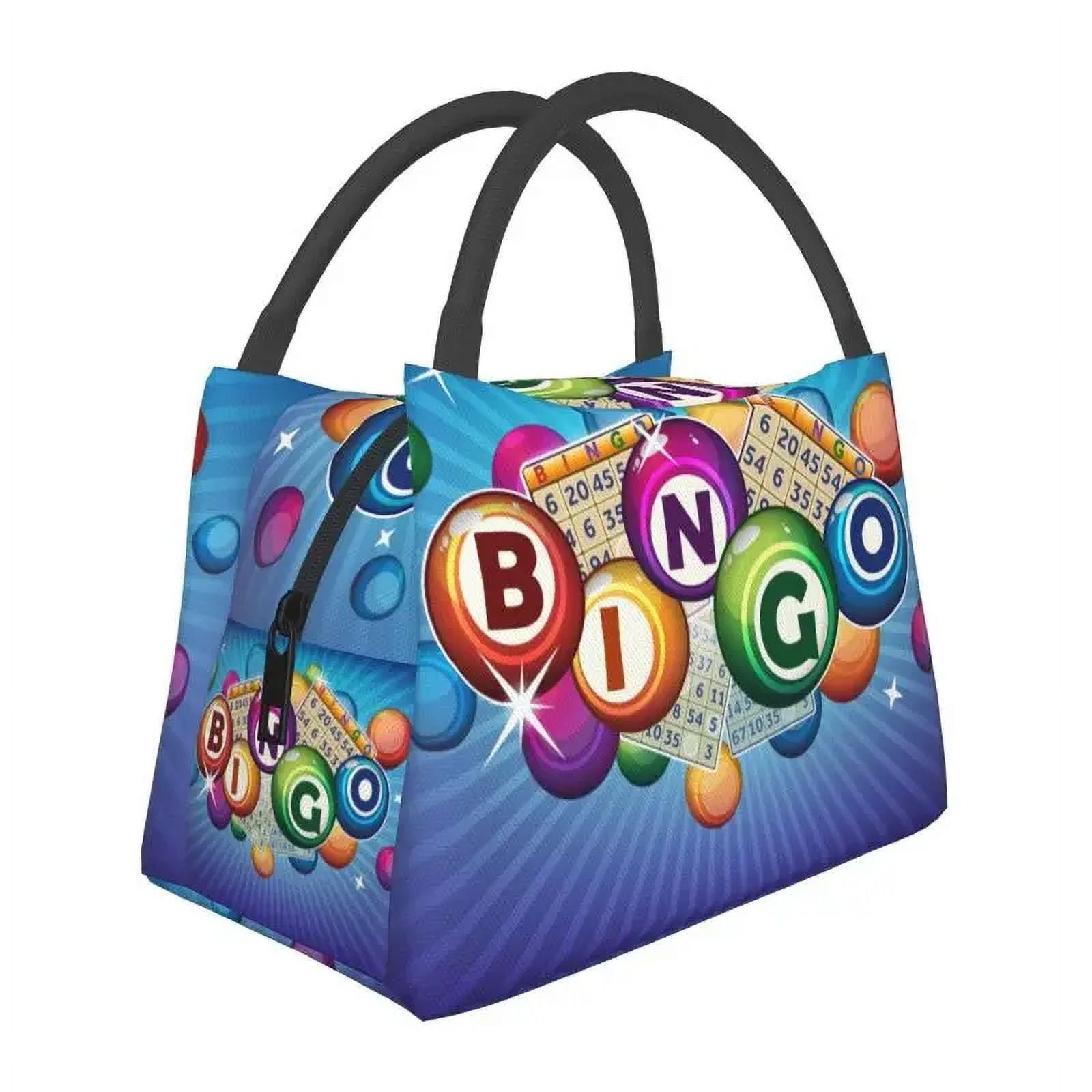 Bingo Paper Game Resuable Lunch Box Women Waterproof Cooler Thermal ...