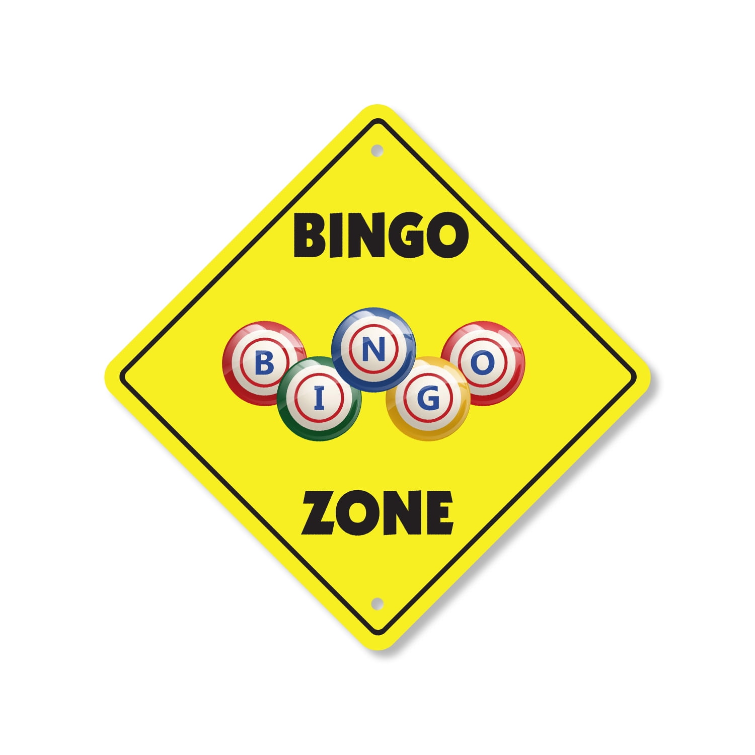 Bingo Plastic Crossing Sign - 12 Inch X 12 Inch Xing Sign Gift Game Fun ...