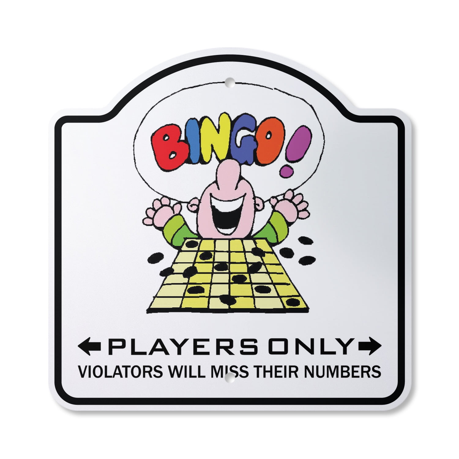Bingo Player 10” x 10” Sign | Indoor/Outdoor Plastic | SignMission ...