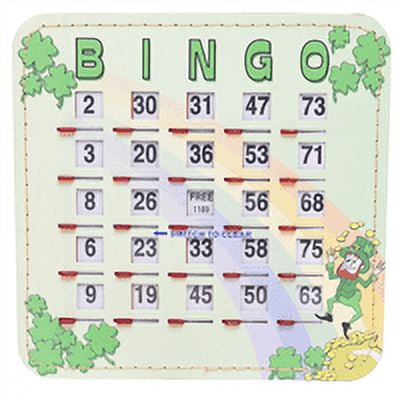 Bingo Shutter Cards - Shamrock Design - 10 per pack - Walmart Business ...