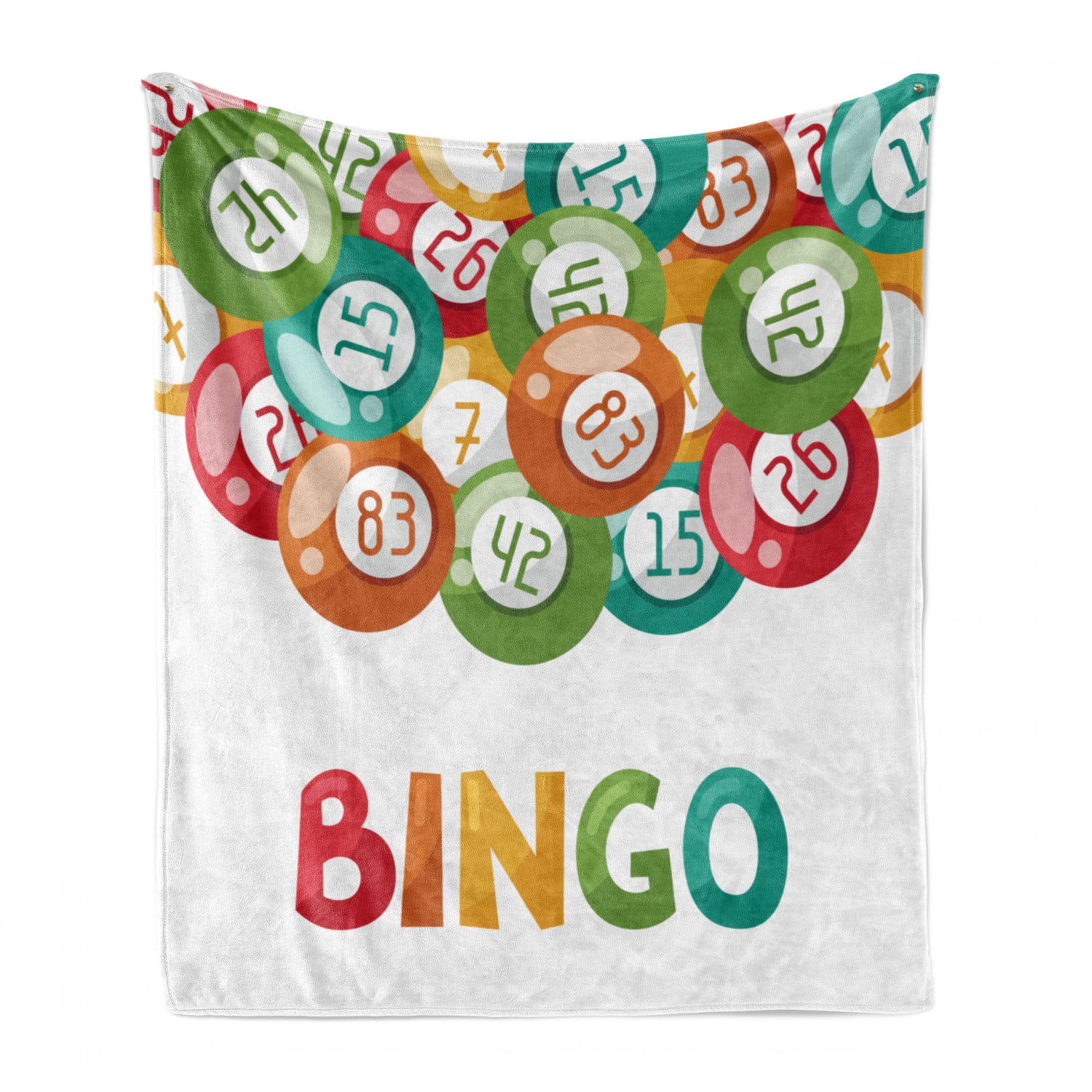 Bingo Soft Flannel Fleece Throw Blanket, Lottery Game Illustration ...