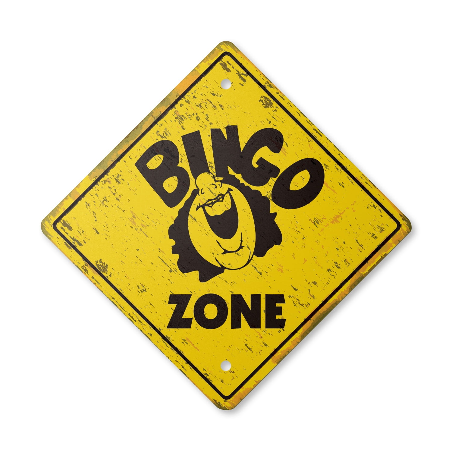 Bingo Vintage Crossing Sign Zone Xing | Indoor/Outdoor Plastic | 14 ...