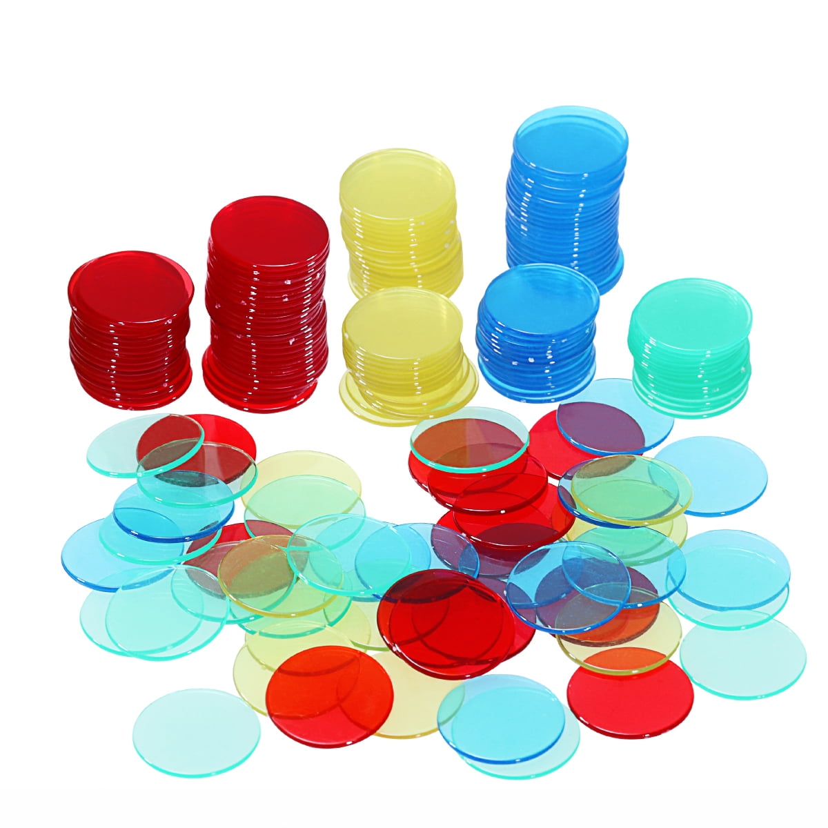 Bingo markers, NUOLUX 400pcs 4 Colours 3/4 Inch Pro Count Bingo Chips ...