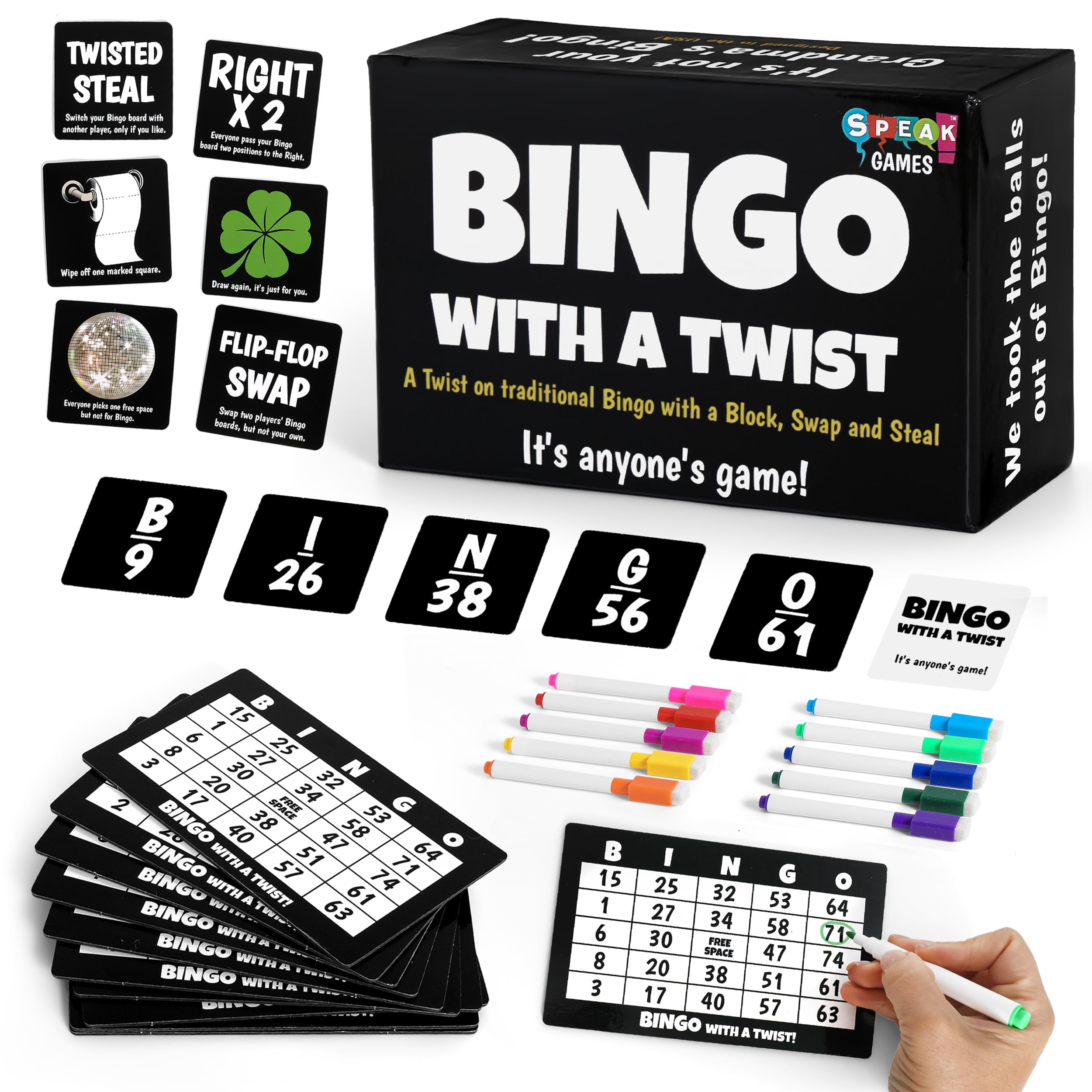 Bingo with a Twist Party Game, Bingo with Action Cards, Fun Twist ...