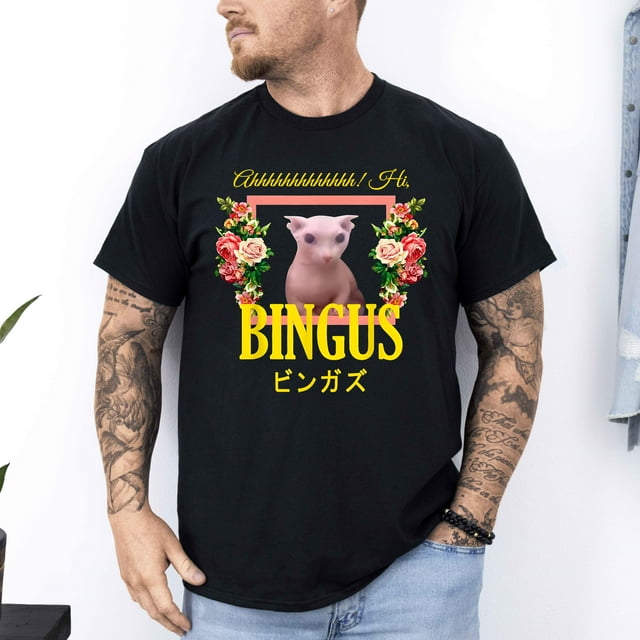 Bingus Cat Funny Internet Viral Cat Meme Graphic Culture Unisex T-Shirt ...