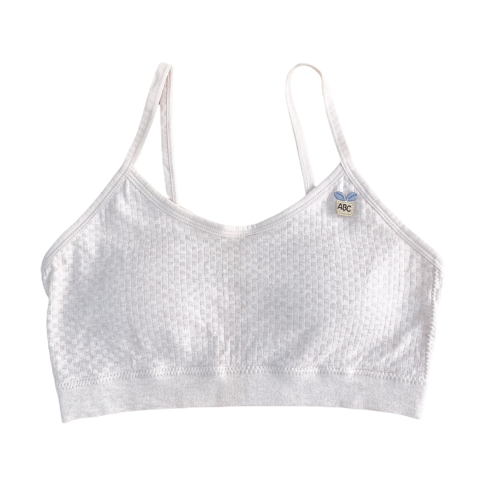 Binhe Girls' Cotton Built Up Stretch Sports Bra Spaghetti Straps Modern ...