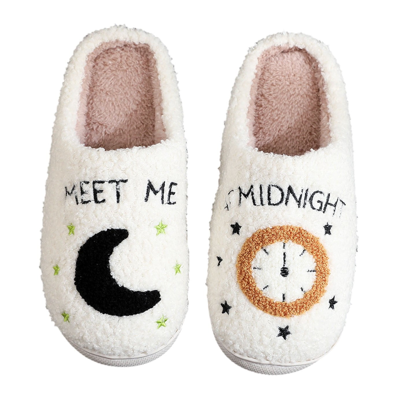 Binhe Women Slippers Meet Me At Midnight Slippers Slippers Embroidered ...