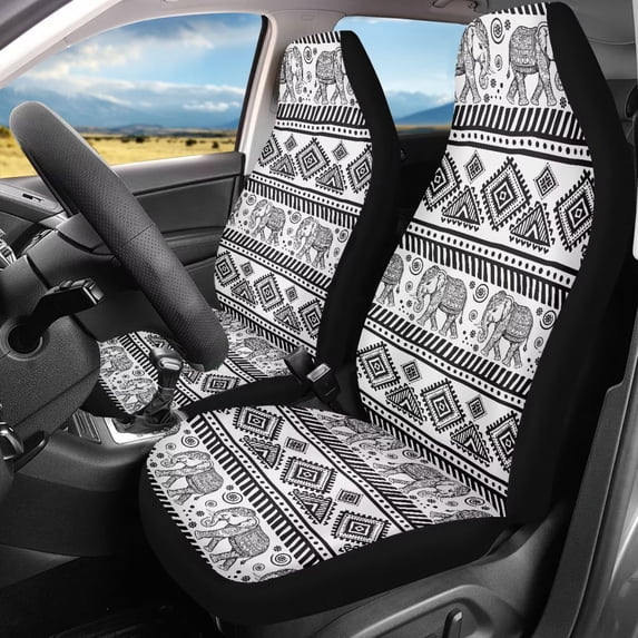 Binienty 2 Pack Car Seat Covers Boho Elephant Thin Breathable Vehicle ...