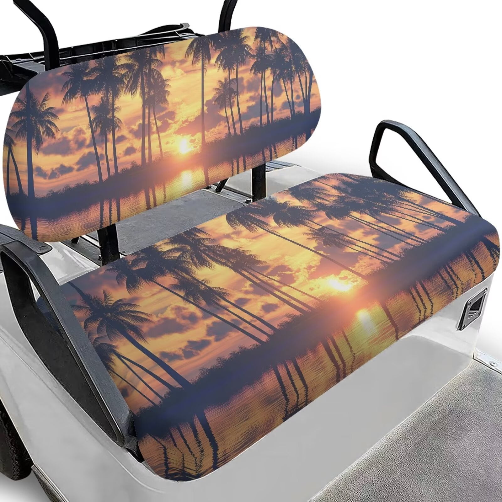 Binienty 2 Pack Golf Cart Seat Towel Covers Hawaiian Palm Tree Sunset ...