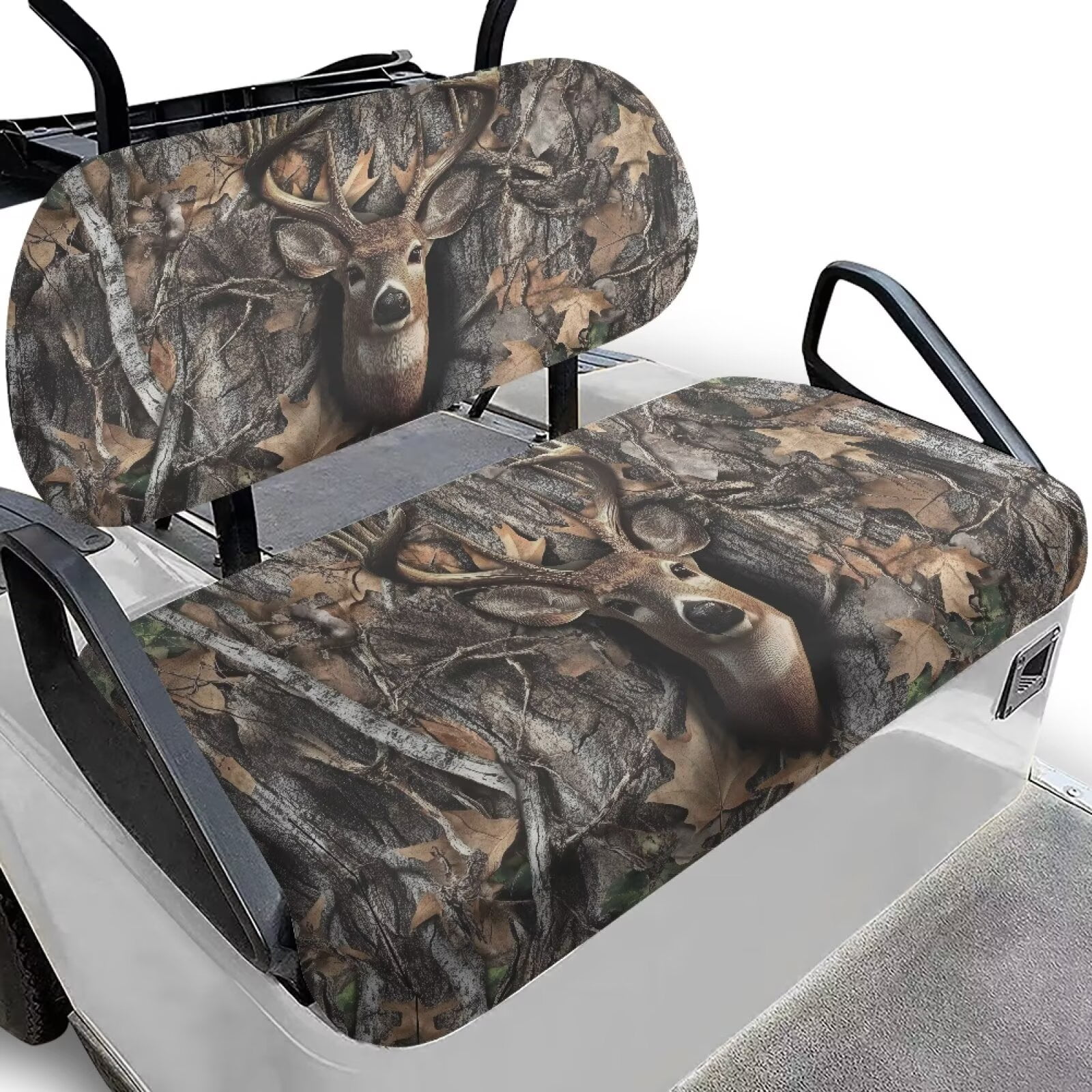 Binienty 2 Pcs Golf Car Bench Cover and Backrest Cover Set Branch Camo ...