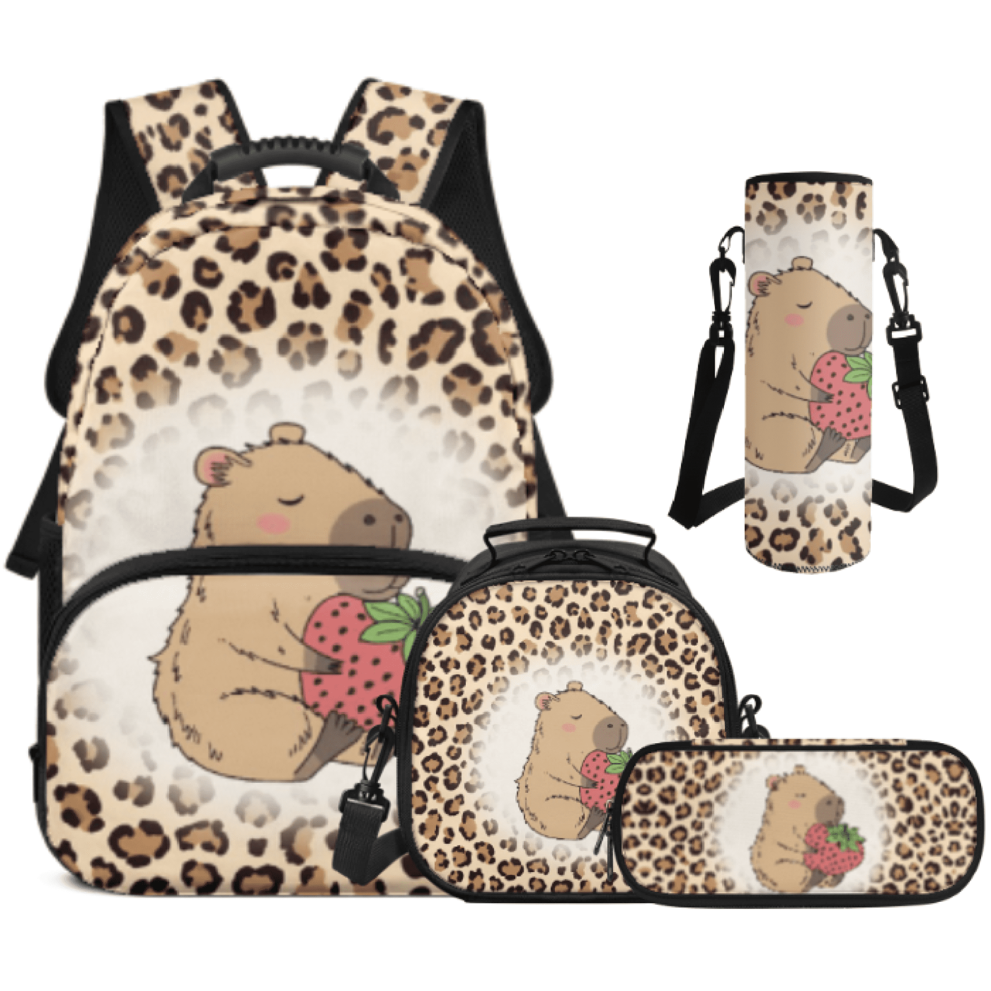 Binienty 4 Piece Kids Backpack Set with School Bag, Lunch Box, Pencil ...