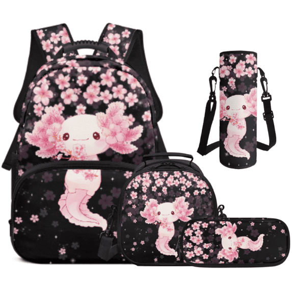 Binienty 4 Piece Kids Backpack Set with Insulated Kids Lunch Bag ...