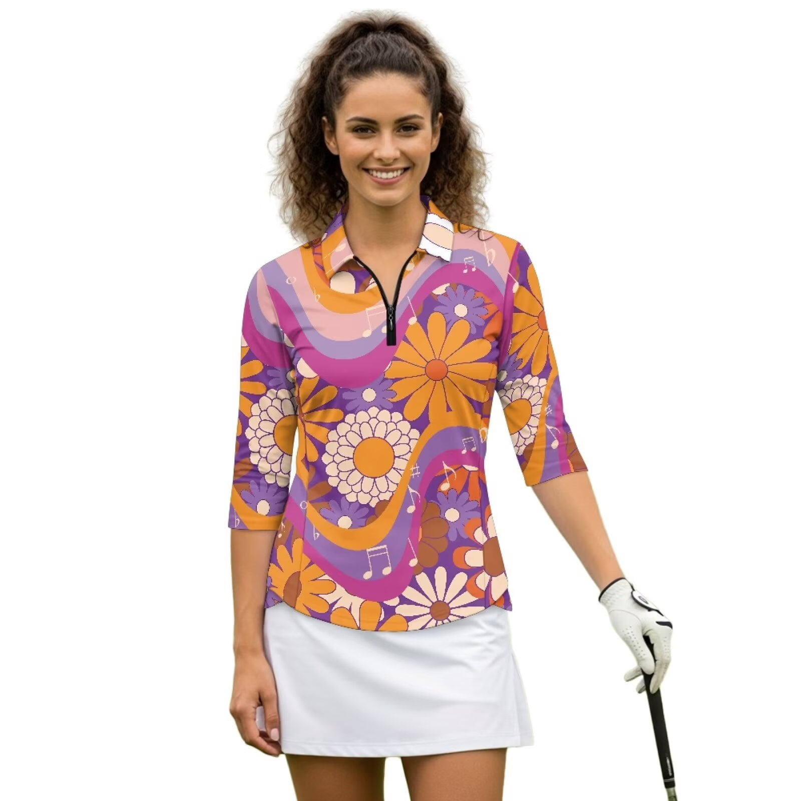 Binienty Boho Flower Women Sport Cloth Golf Tennis Shirts Soft and ...