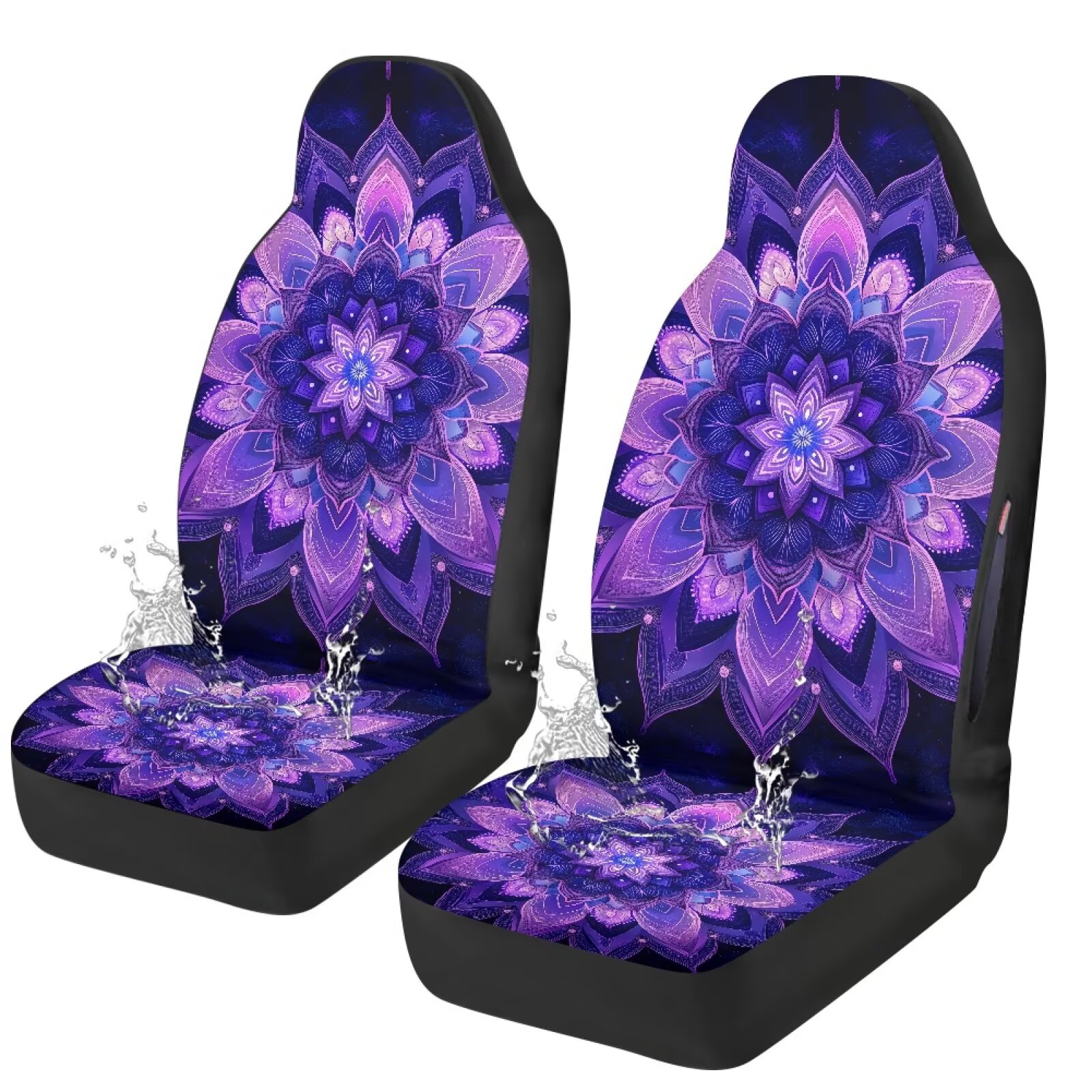Binienty Boho Waterproof Car Seat Covers Airbag Compatible Mandala ...