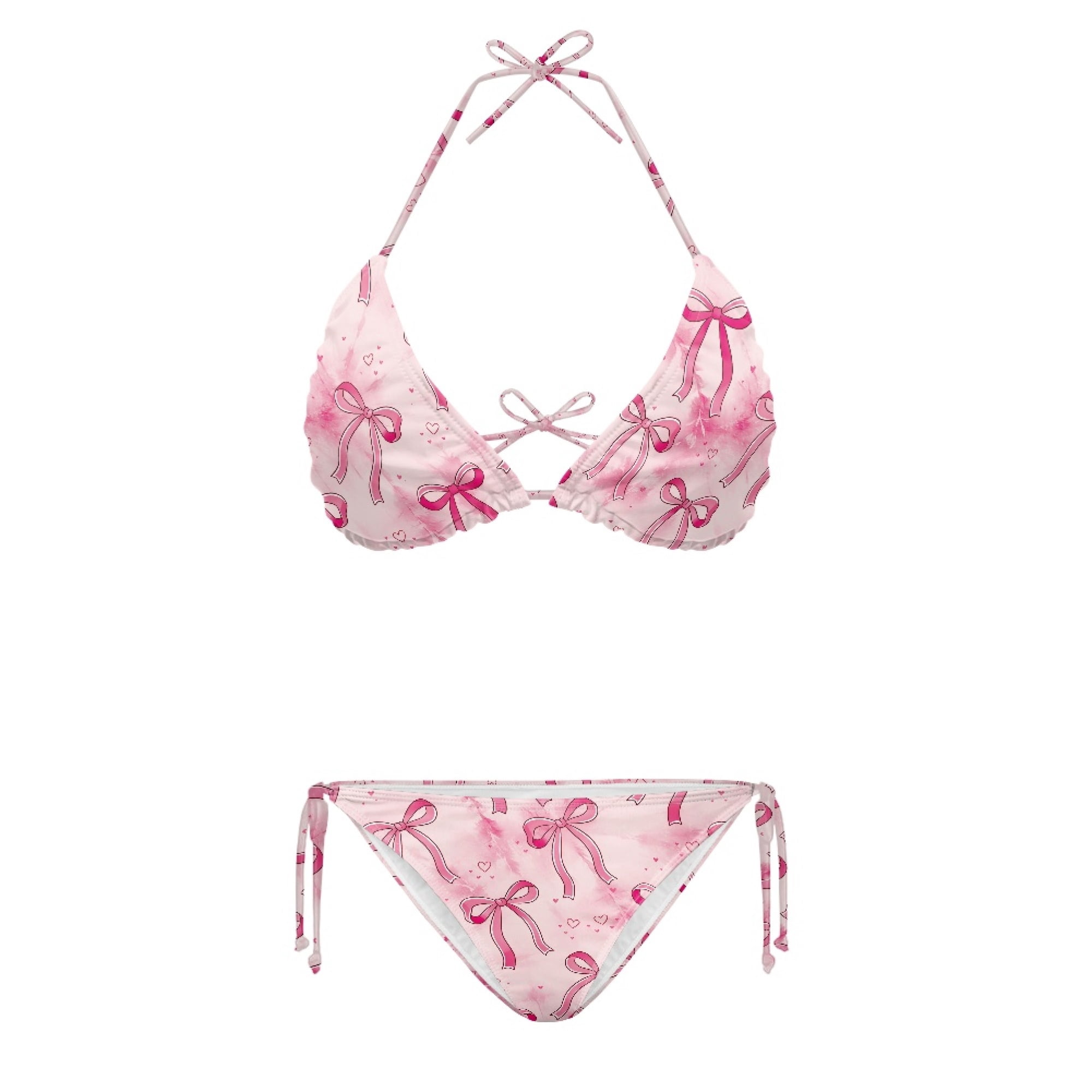 Binienty Bow Scarf Pattern Bikini Set for Beachwear Summer, Womens ...
