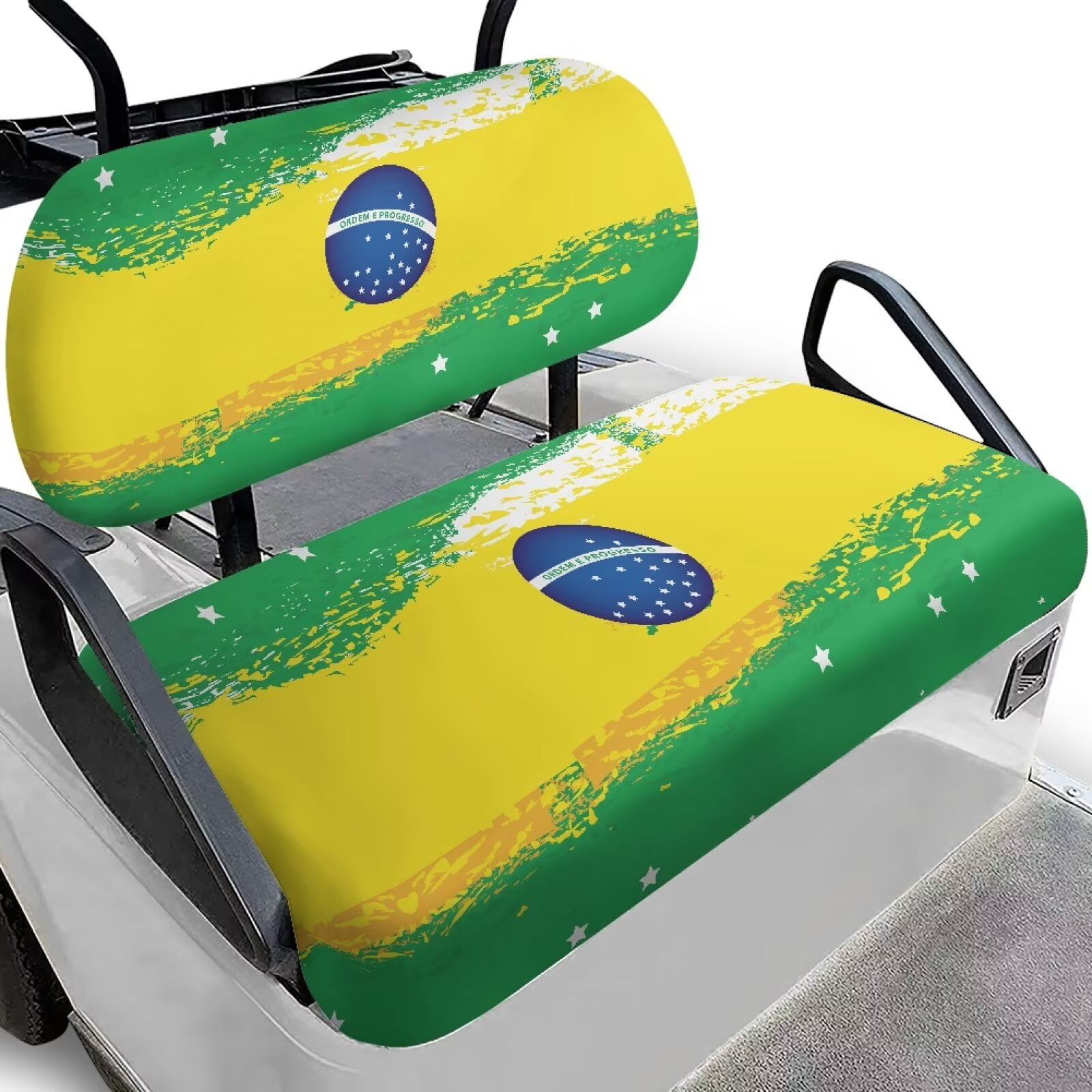 Binienty Brazilian Flag Ezgo Golf Cart Seat Cover Custom Fit Golf Cart ...