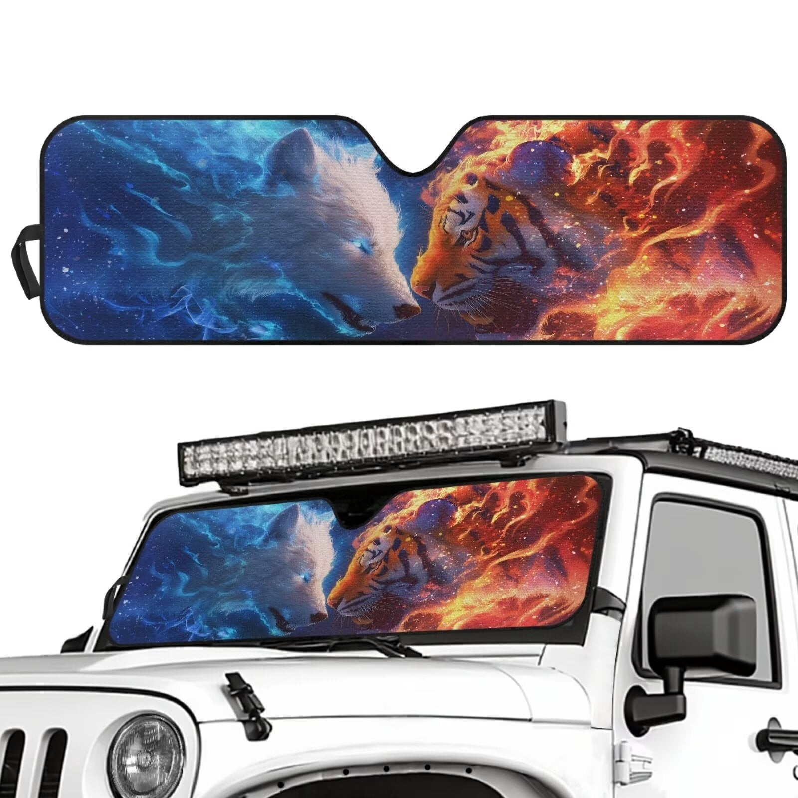 Binienty Car Front Windshield Sun Visor for Jeep Wrangler, Gladiator ...