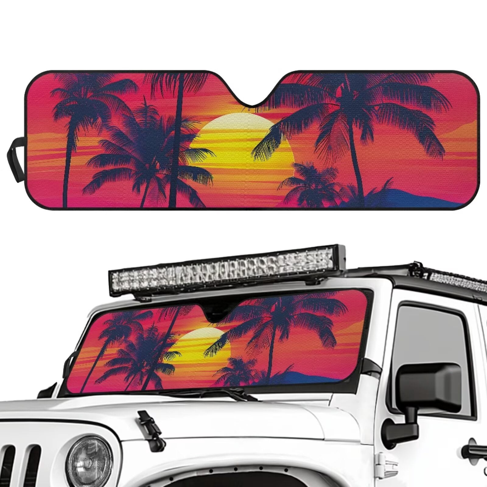 Binienty Car Windshield Sun Shade Compatible with 1997-2017 Jeep ...