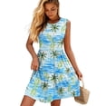 Binienty Casual Crewneck Dress for Vacation Travel, Polyester Spandex a ...