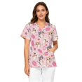 Binienty Clinical Scrub Top for Women, Breathable V Neck Medical ...