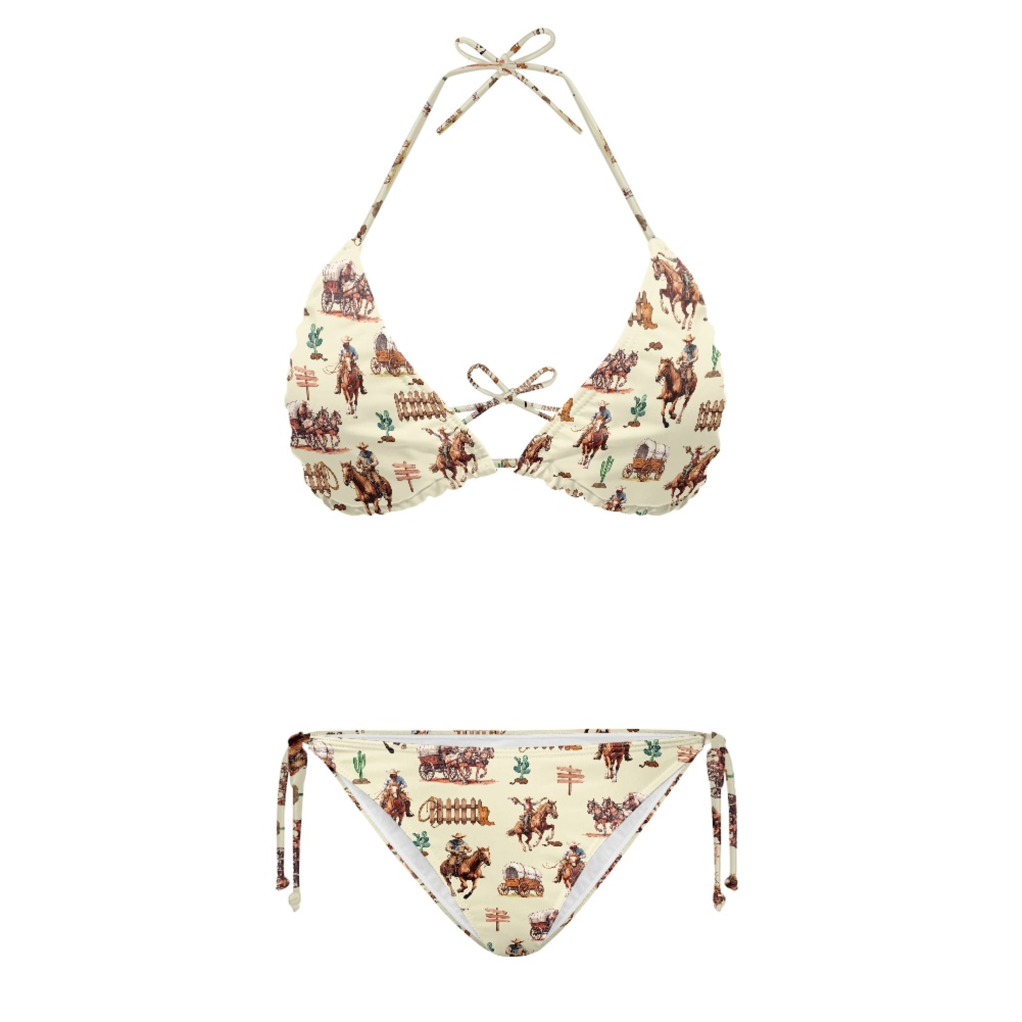 Binienty Cowboys Swimwear, Comfort Fit Bikinis Swimsuit, Polyester ...
