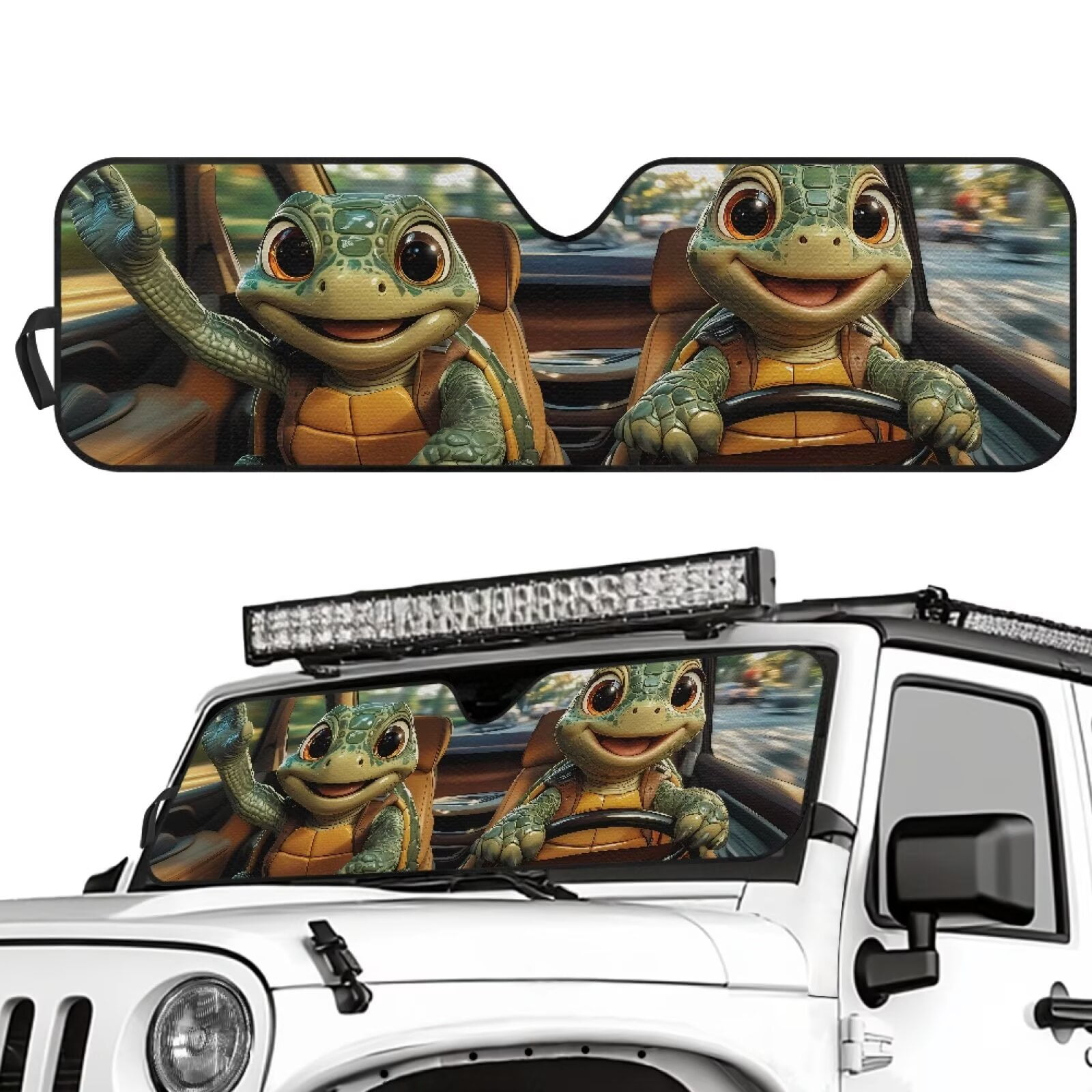 Binienty Cute Sea Turtle Sun Shade For Car Window for Jeep Wrangler JL ...