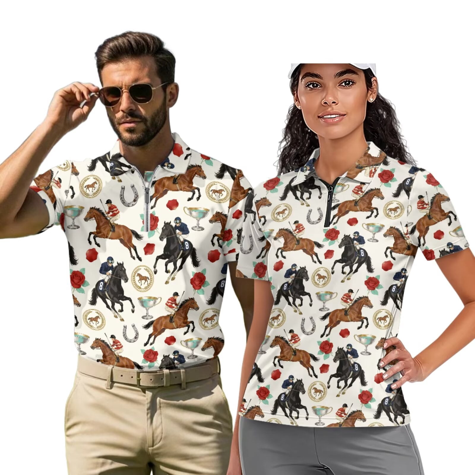 Binienty Derby Trophy Horse His and Hers Matching Outfits Classic Fit ...