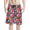 Binienty Dragonfly Floral Print Men's Beach Shorts for Swim Summer, Men ...