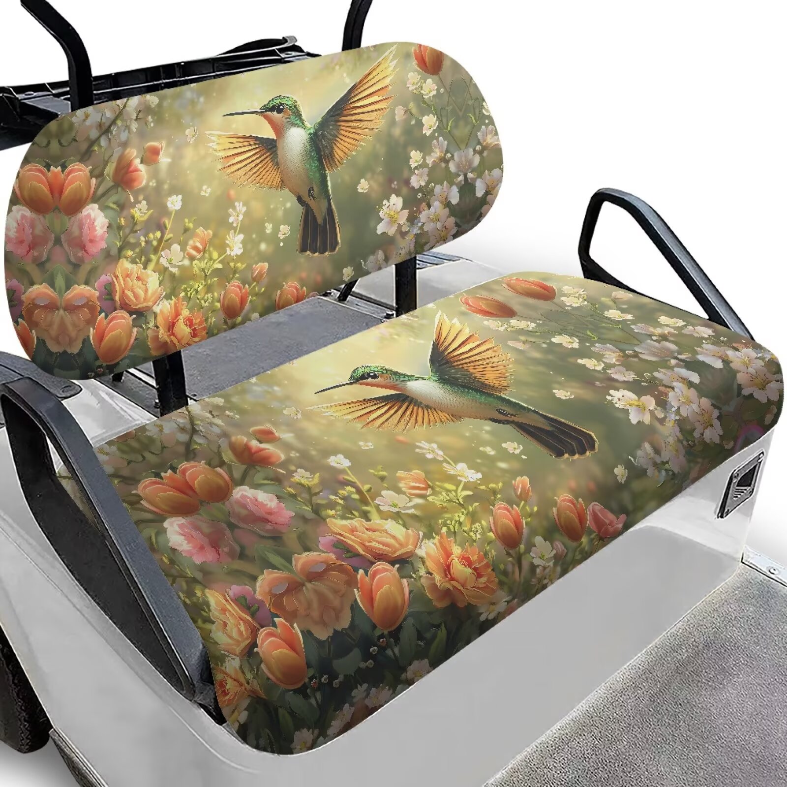 Binienty Floral Hummingbird Golf Cart Seat Covers Ezgo Txt Golf Cart ...