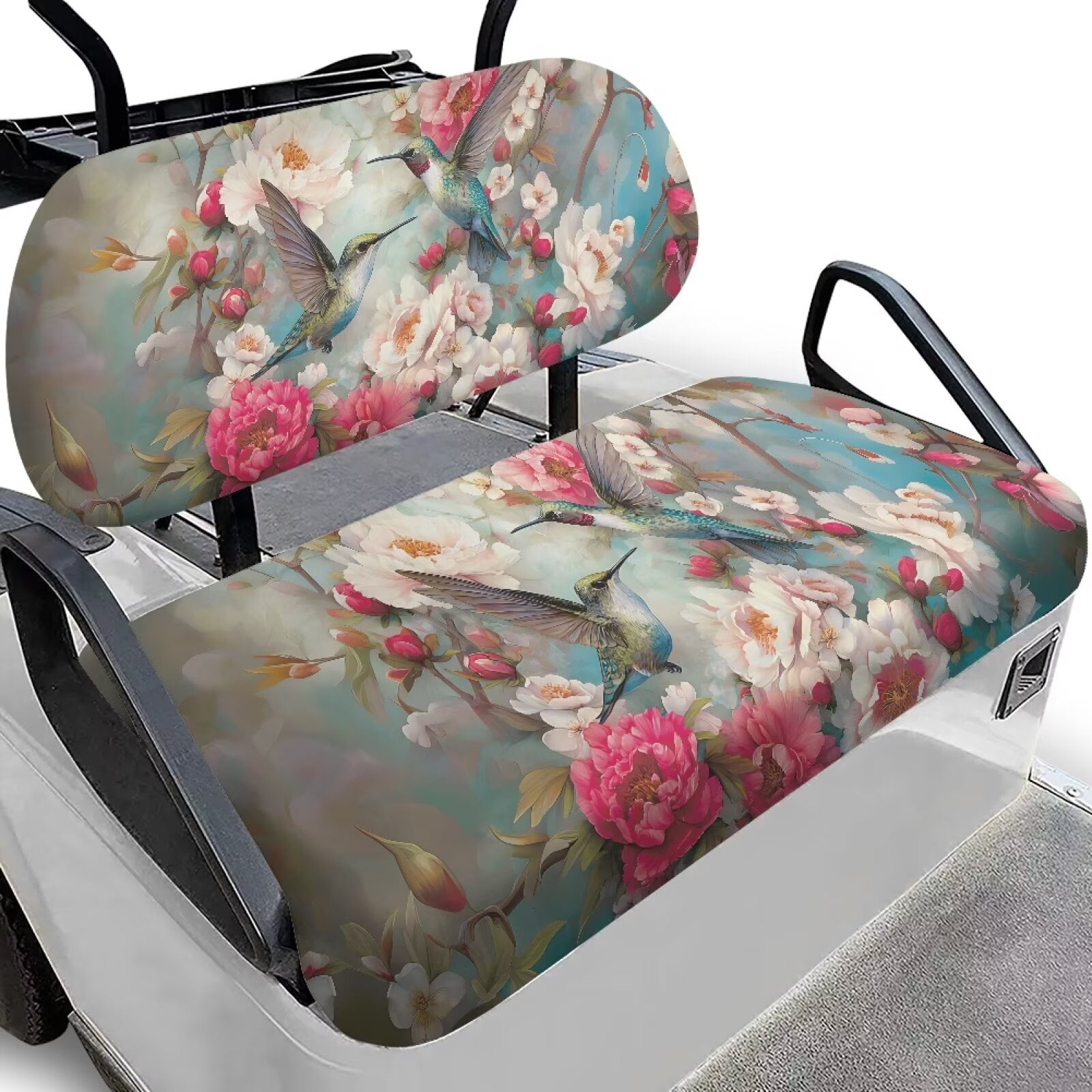 Binienty Floral Hummingbird Golf Cart Seat Dust Cover for Bench and ...