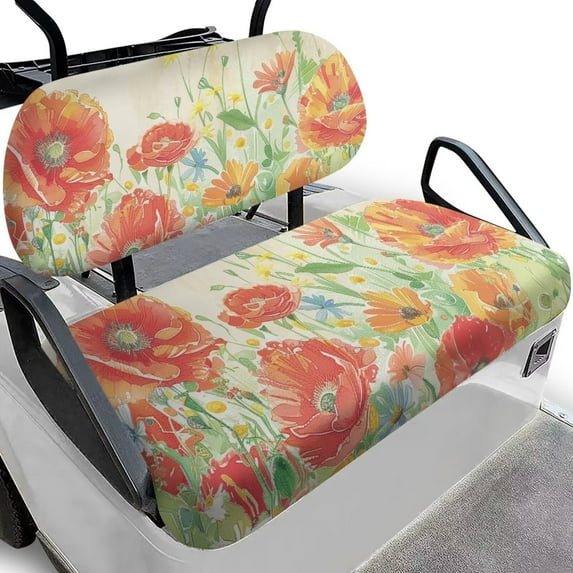 Binienty Floral Painting Golf Cart Towel Seat Covers Ezgo Txt Club Car ...