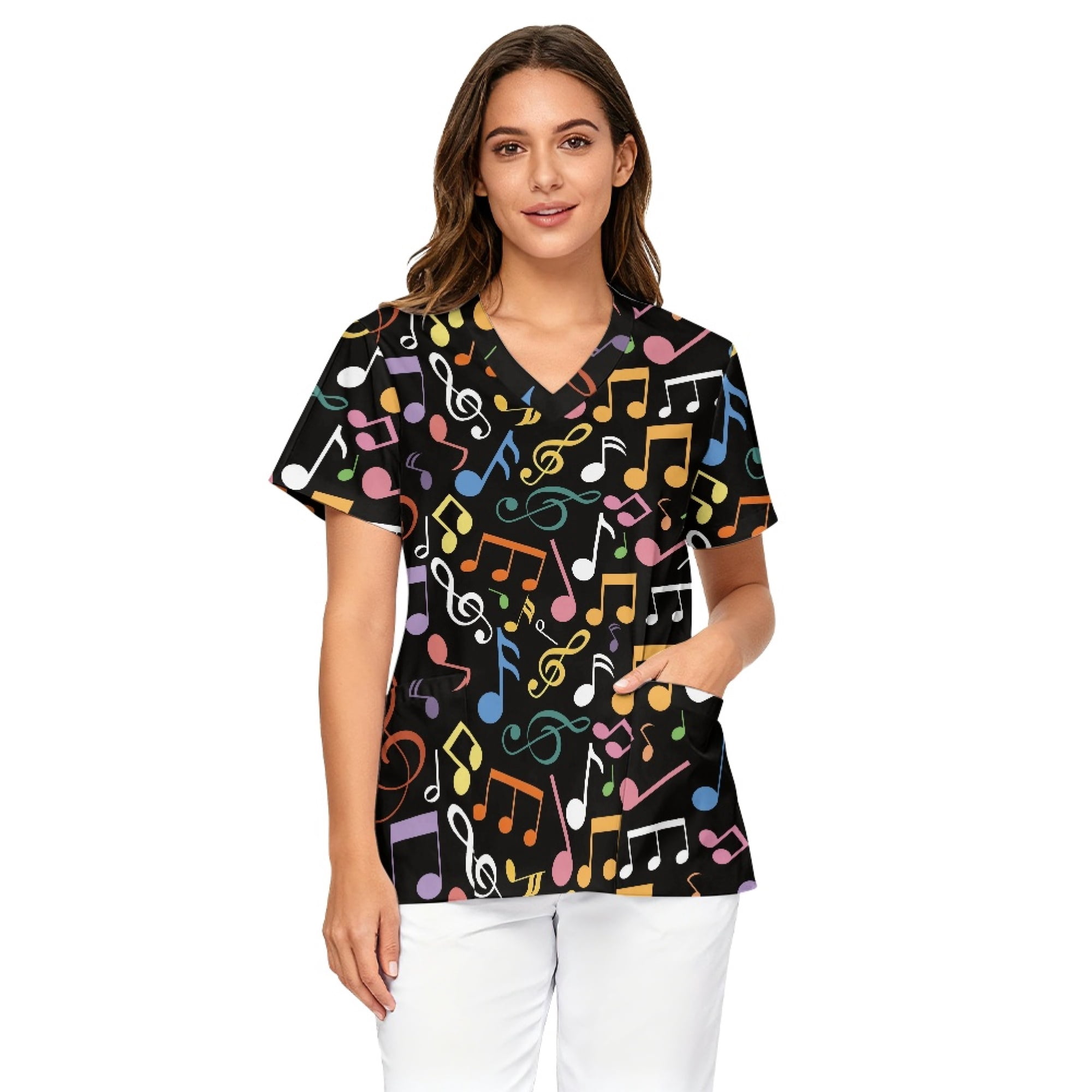 Binienty Healthcare Workwear for Nurses, Stretchy V Neck Nursing Top ...
