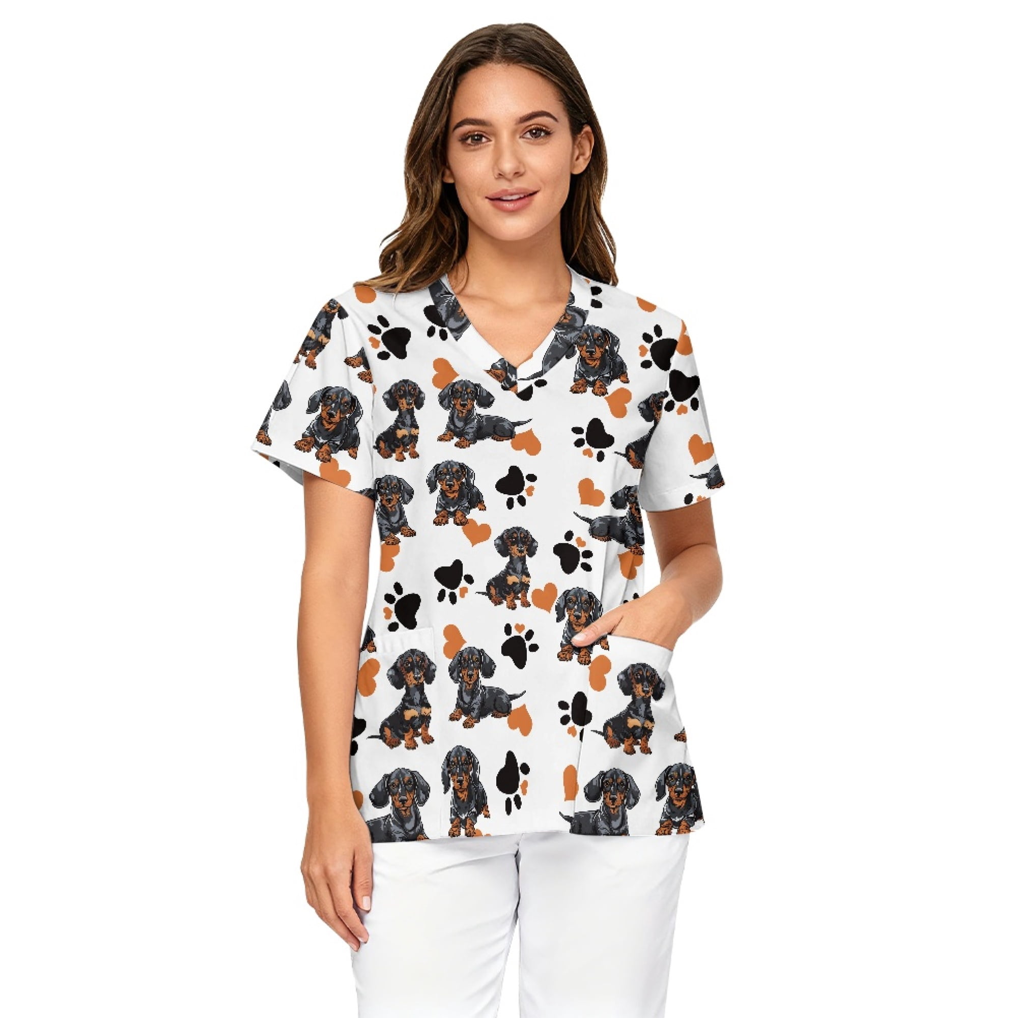 Binienty Medical Uniform Shirt for Healthcare Workers, Breathable V ...