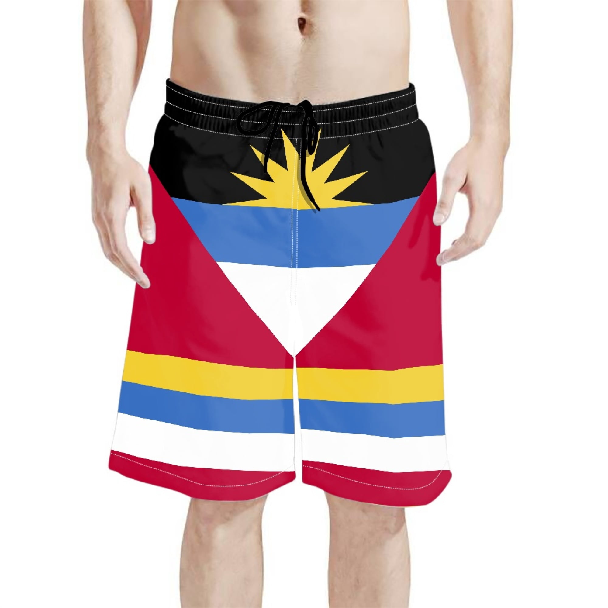 Binienty Men's Board Shorts Beach Swim Trunks With National Flag Print ...