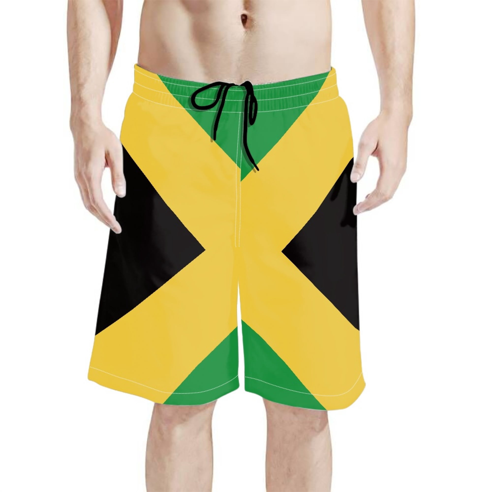 Binienty Men's Board Shorts Swim Trunks With Jamaica Flag Design ...