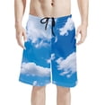Binienty Men's Board Shorts Swim Trunks With Sky Cloud Pattern - Quick ...