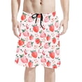 Binienty Men's Board Shorts Swim Trunks With Strawberry Pattern - Quick ...