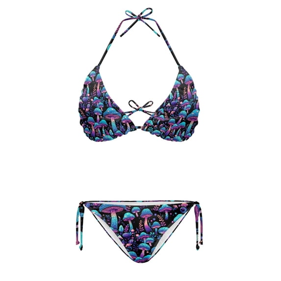 Binienty Mystic Mushroom Cosmetic Bikini Set for Summer Beach, Womens ...