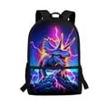 Binienty Neon Triceratops Kids School Backpack 17 Inch Large Bookbag ...