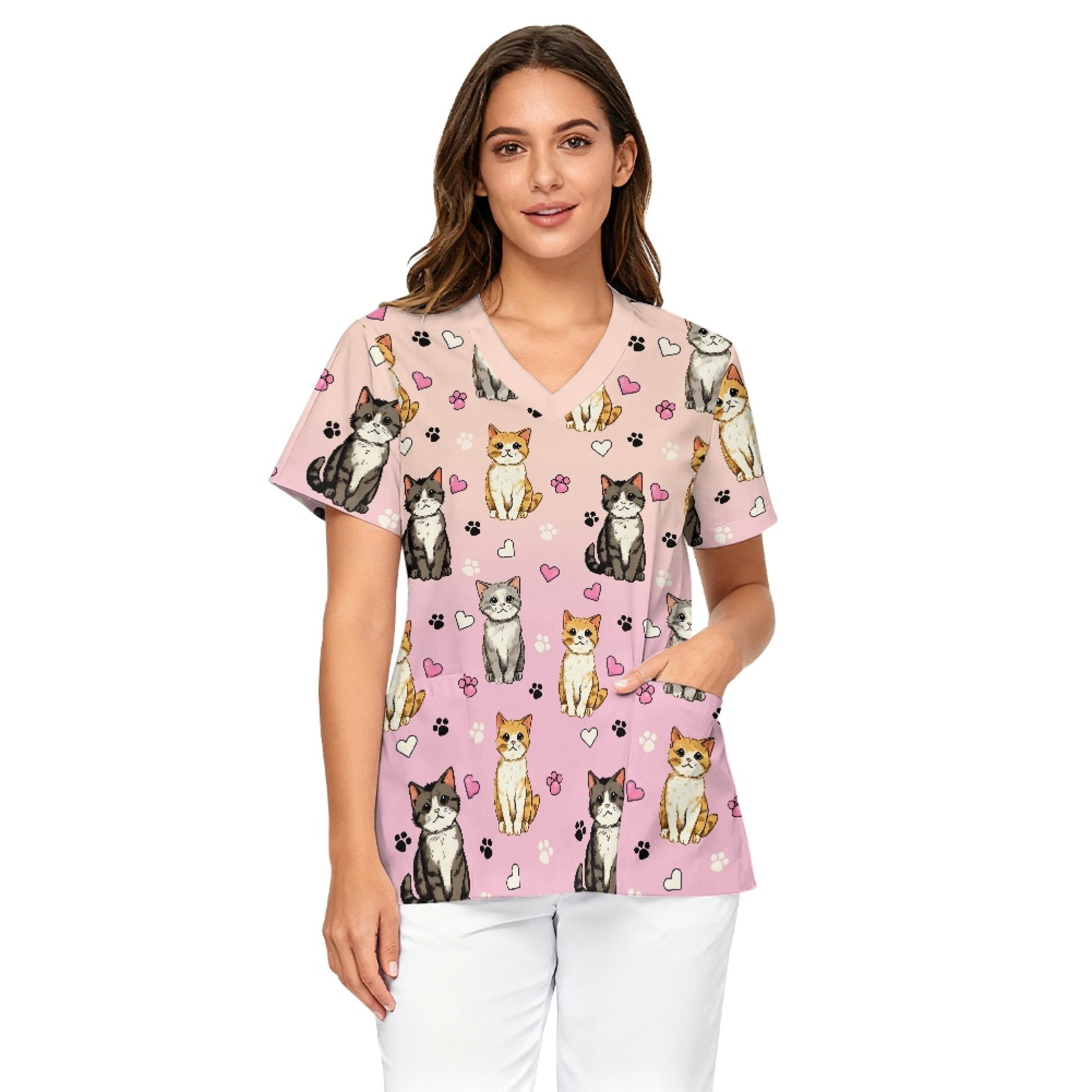 Binienty Nurse Uniform with Pockets for Women, Breathable Stretchy V ...