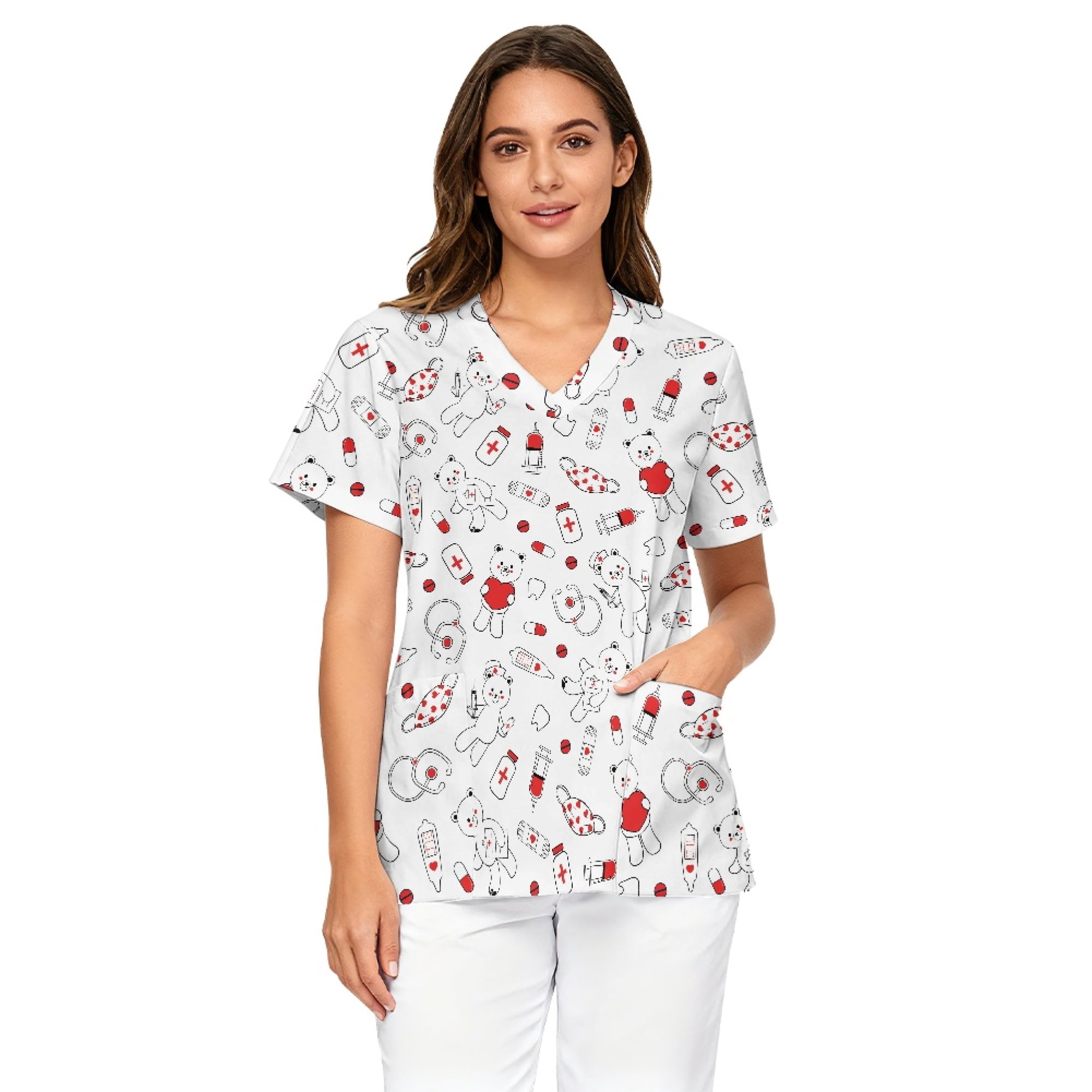 Binienty Nurses' Day Theme Nurse Shirts for Women Comfortable Short ...