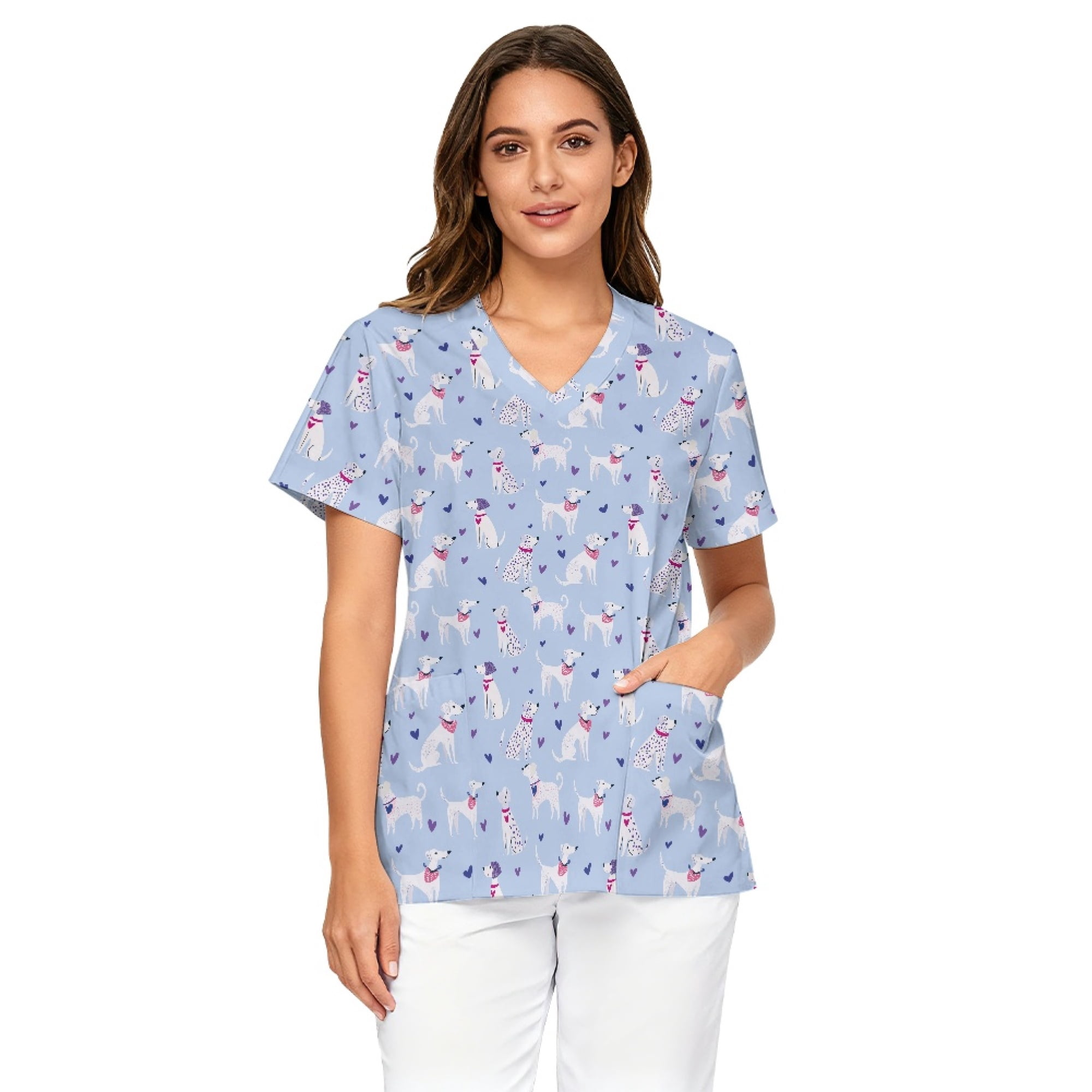 Binienty Nursing Tops with Pockets for Women, Soft Stretch, Easy Care V ...