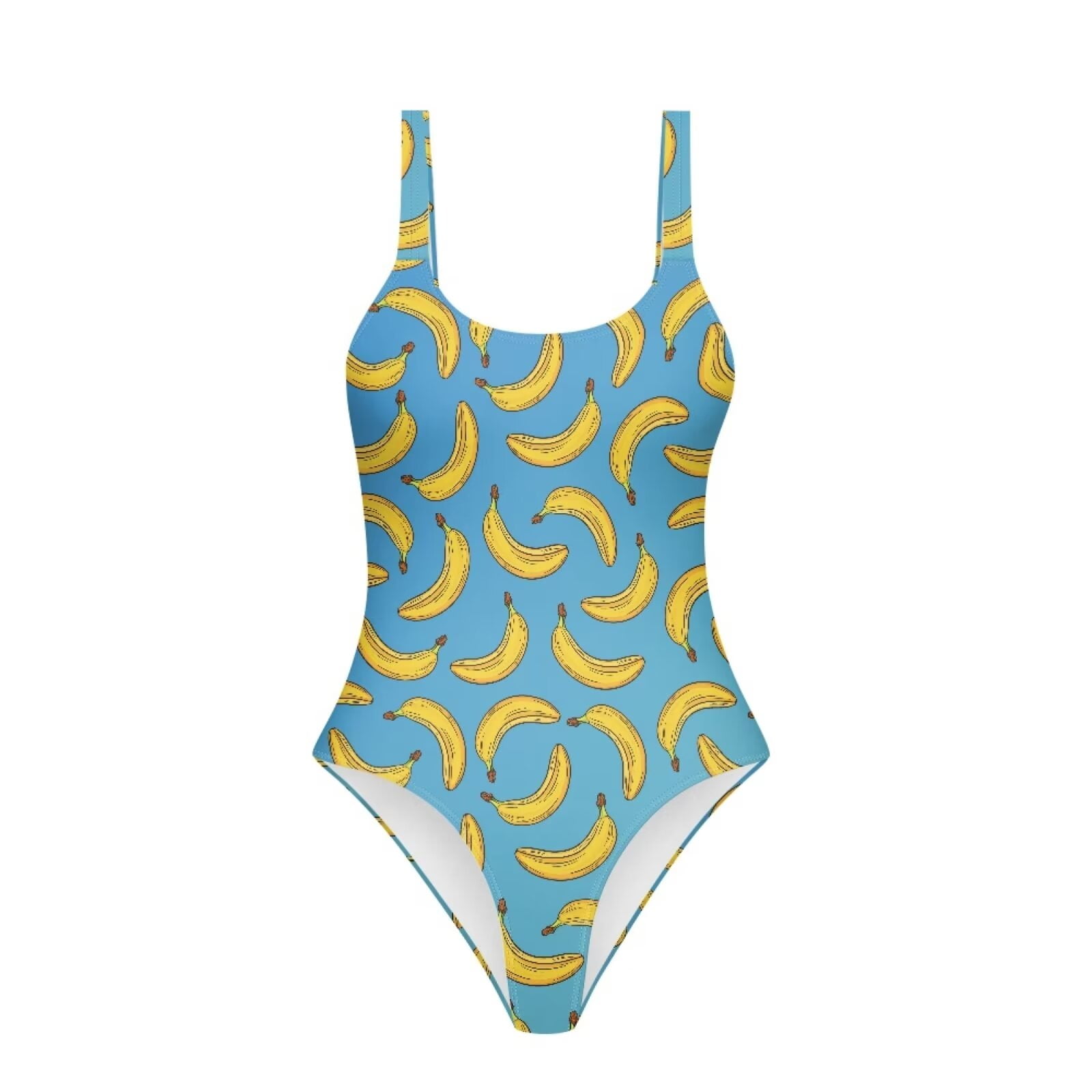 Binienty One Piece Swimsuits For Curvy Women Banana Line Swimwear For
