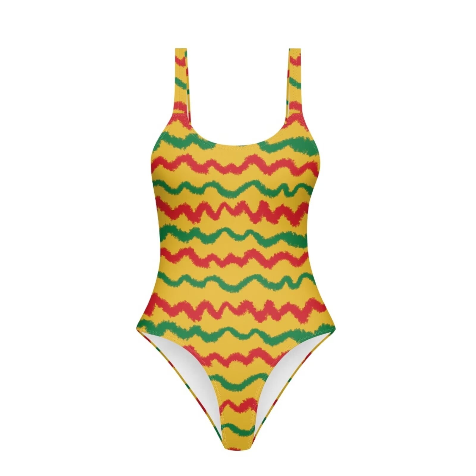 Binienty One Piece Swimsuits For Curvy Women Jamaican Flag Line