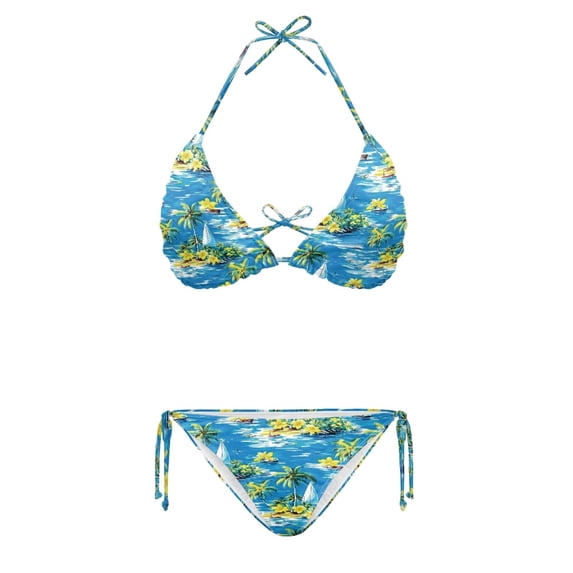 Binienty Palm Tree Bikini Set for Beachwear Vacation, Bikini Sets for ...