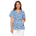 Binienty Panda Print Scrubs for Women, V Neck Medical Top with Two ...