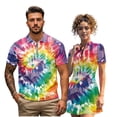 Binienty Rainbow Tie Dye Couples Matching Golf Outfits Comfortable ...