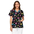 Binienty Scrub Tops for Nurses, Comfortable V Neck Nursing Top ...