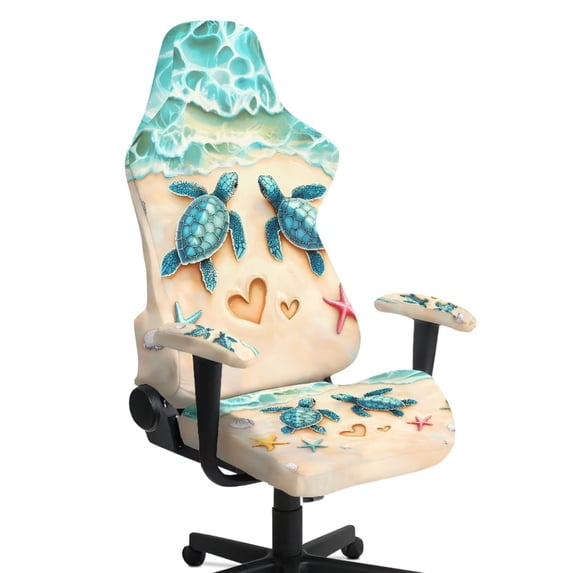 Binienty Sea Turtles Computer Game Chair Cover Set of 4 Stretchable ...